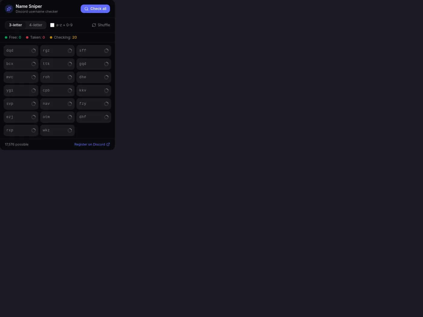 Discord Name Sniper