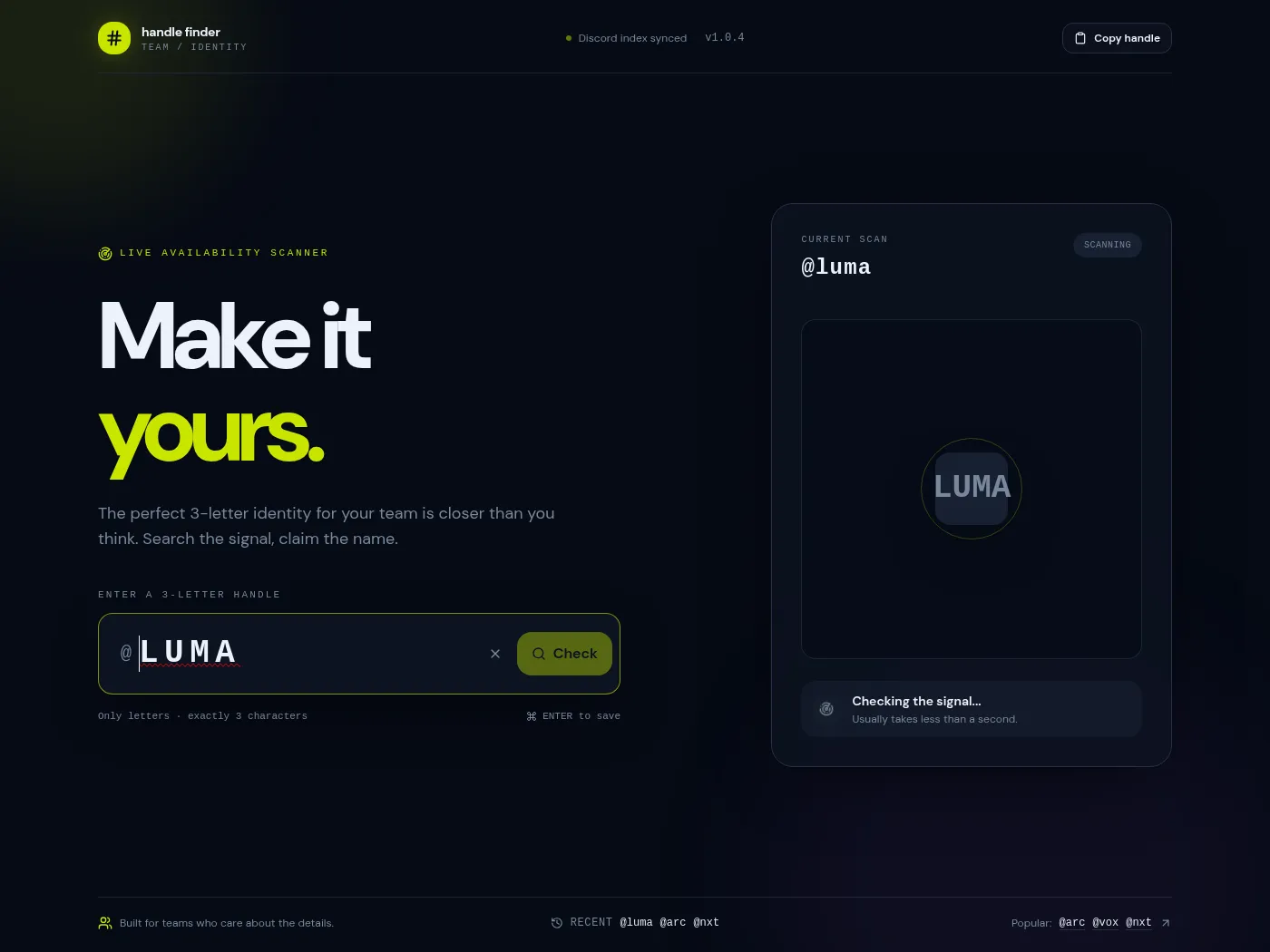 Discord Handle Finder