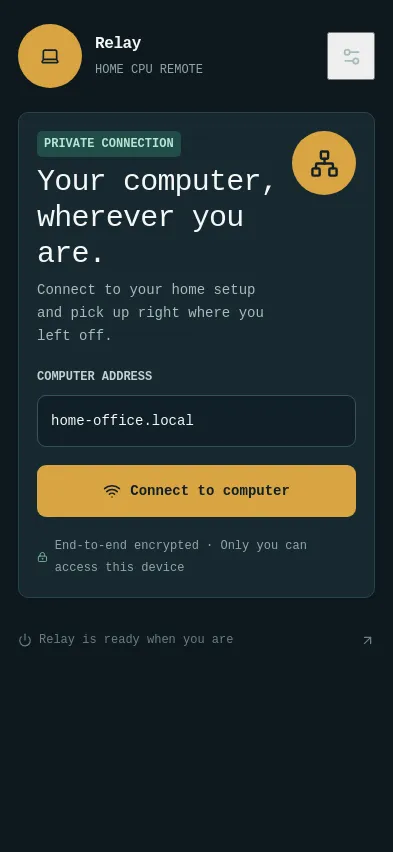 Home CPU Remote
