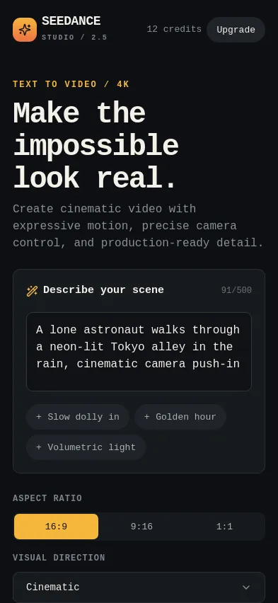 Seedance AI Model App