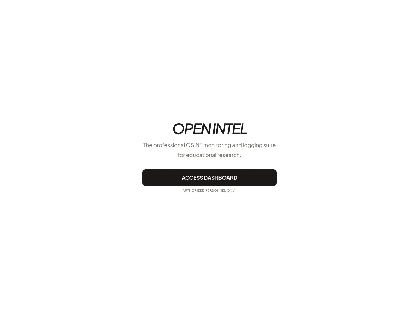 Open Intel Suite