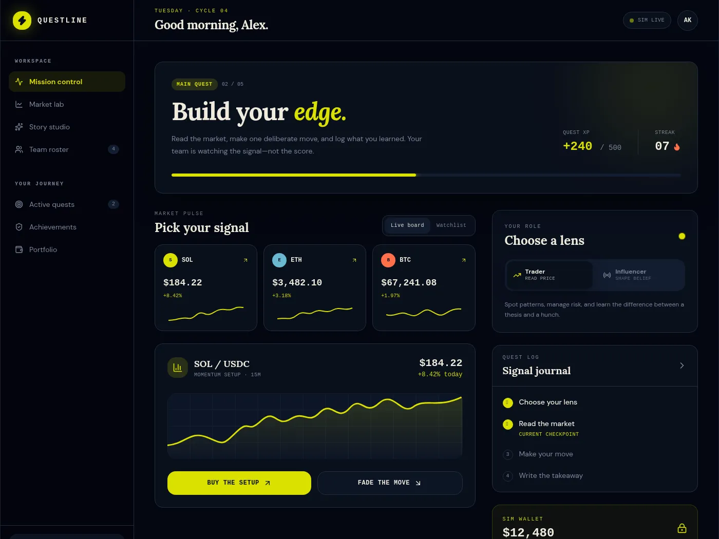 Crypto Quest Simulator
