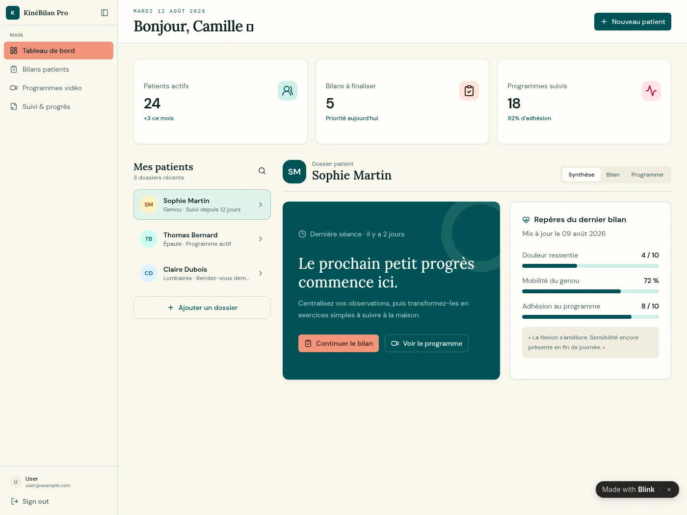 KinéBilan Pro