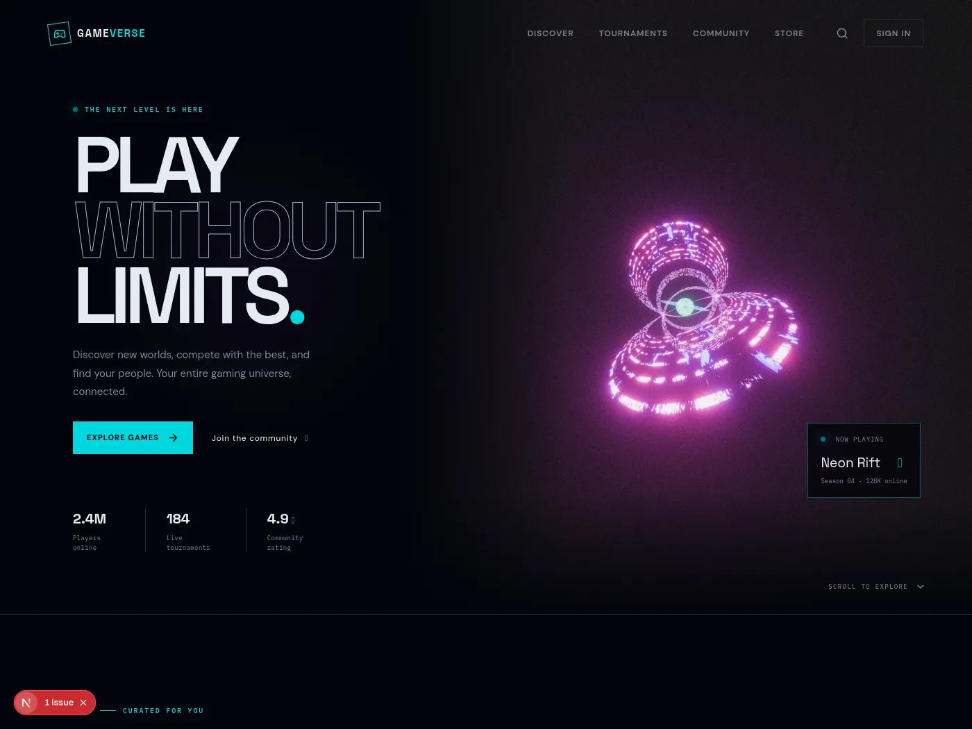GameVerse Gaming Hub