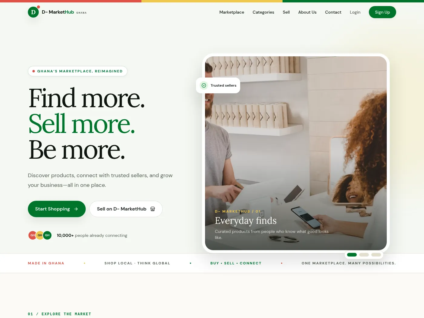 D- MarketHub Website