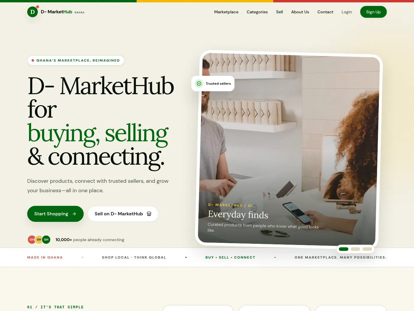 D- MarketHub Website