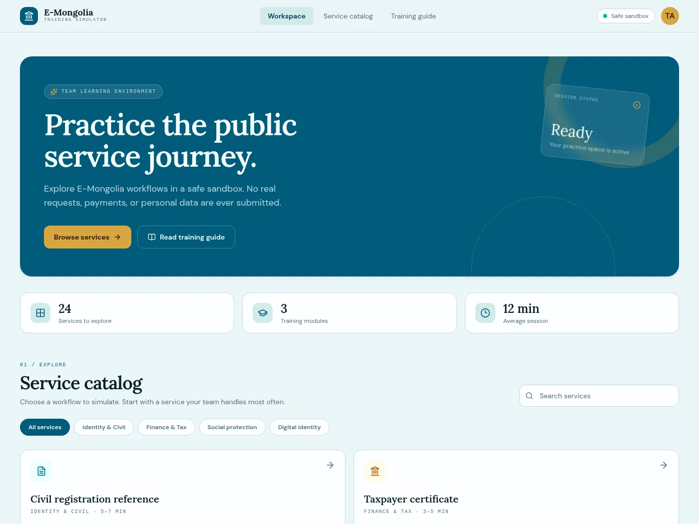 E-Gov Platform Simulator