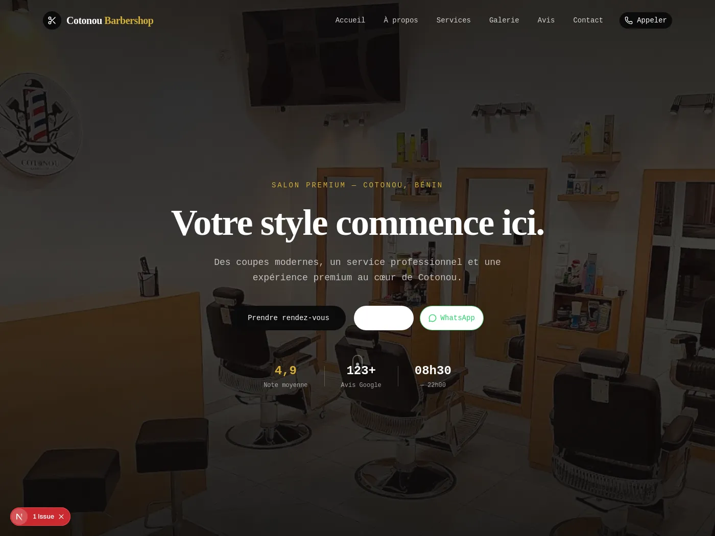 Cotonou Barbershop Web