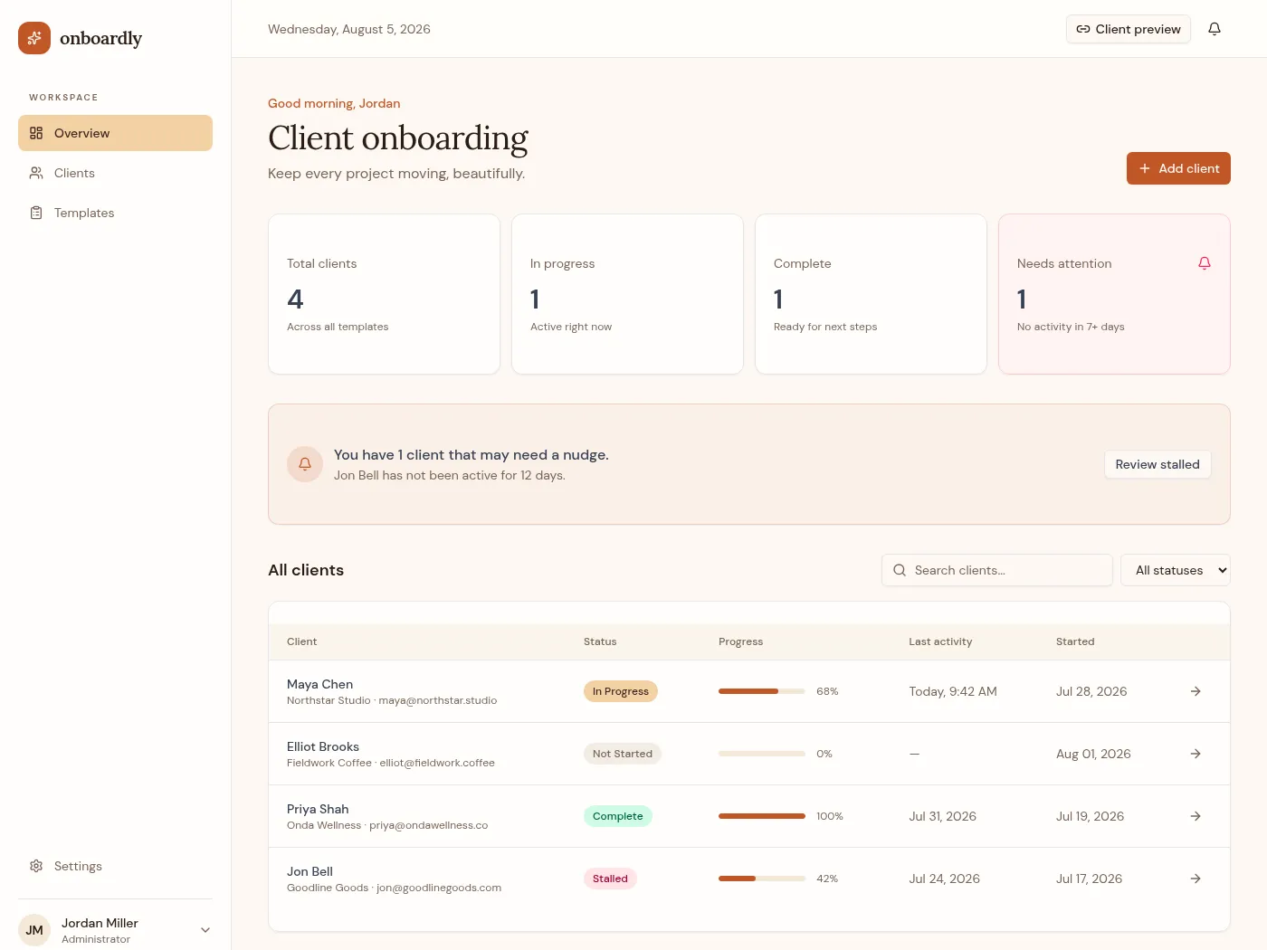 Client Onboarding Portal