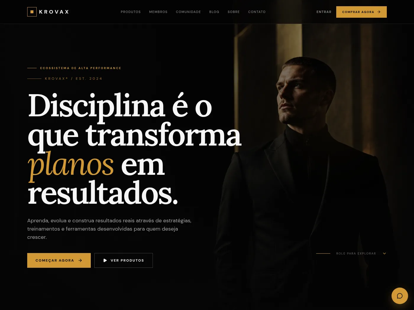 KROVAX Premium Web Experience