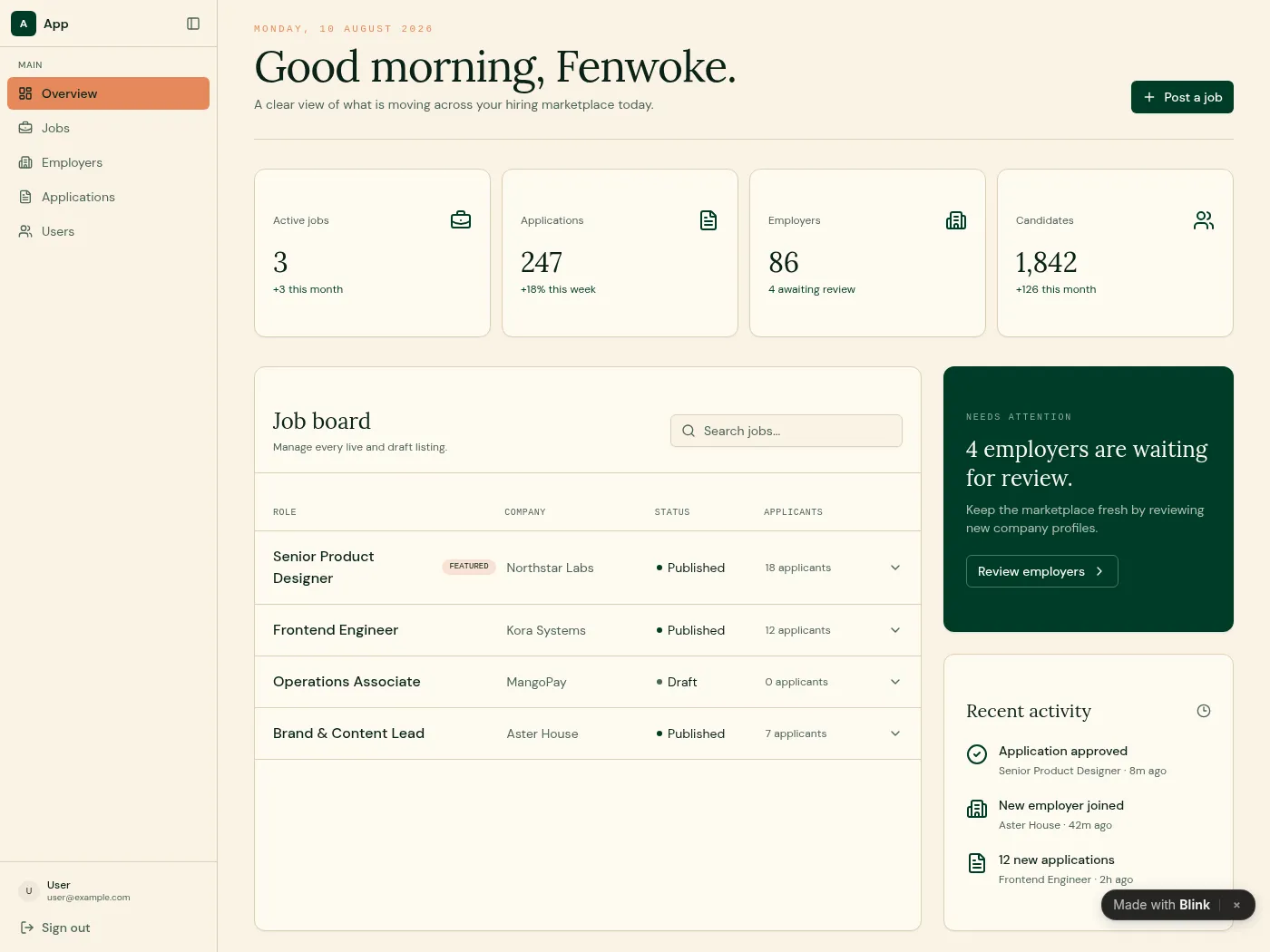 Fenwoke Job Platform