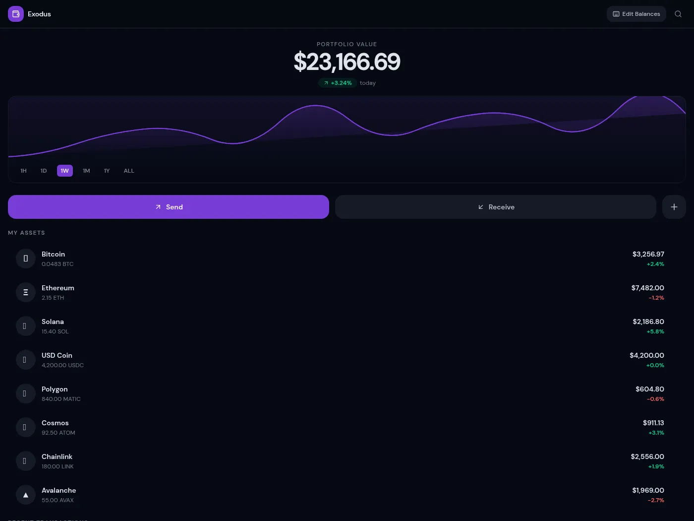 Exodus Wallet Simulator