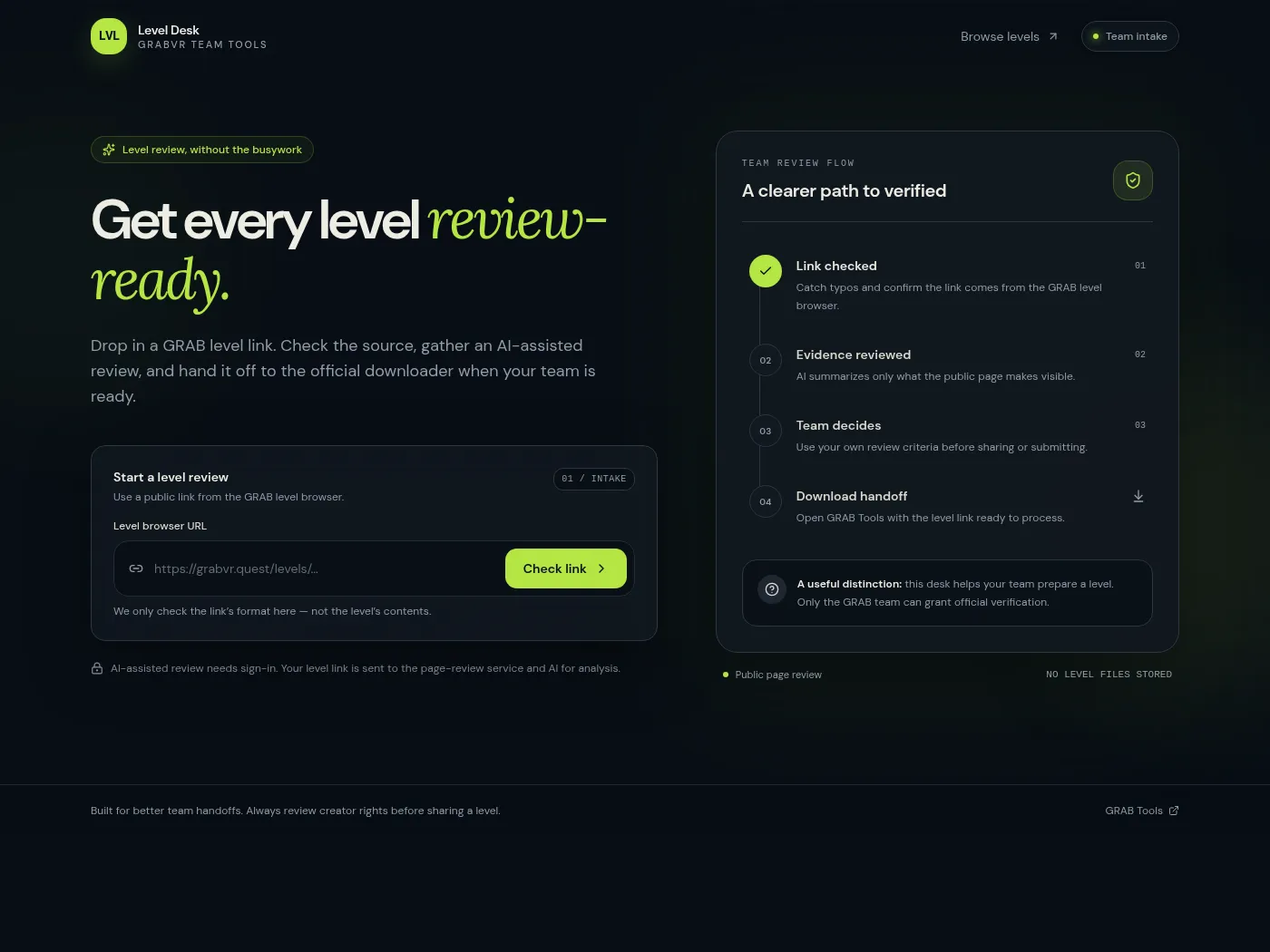 GrabVR Level Fetcher