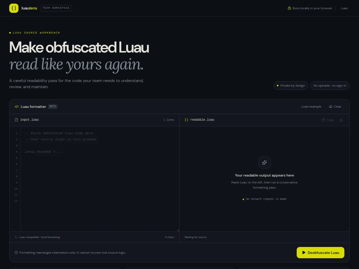 Luau Deobfuscator Web