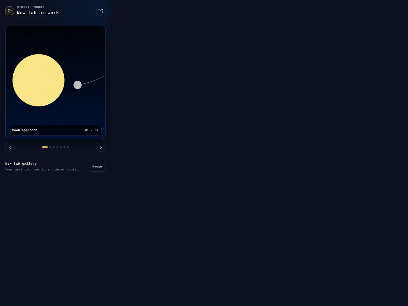 Minimal Moons Chrome Art
