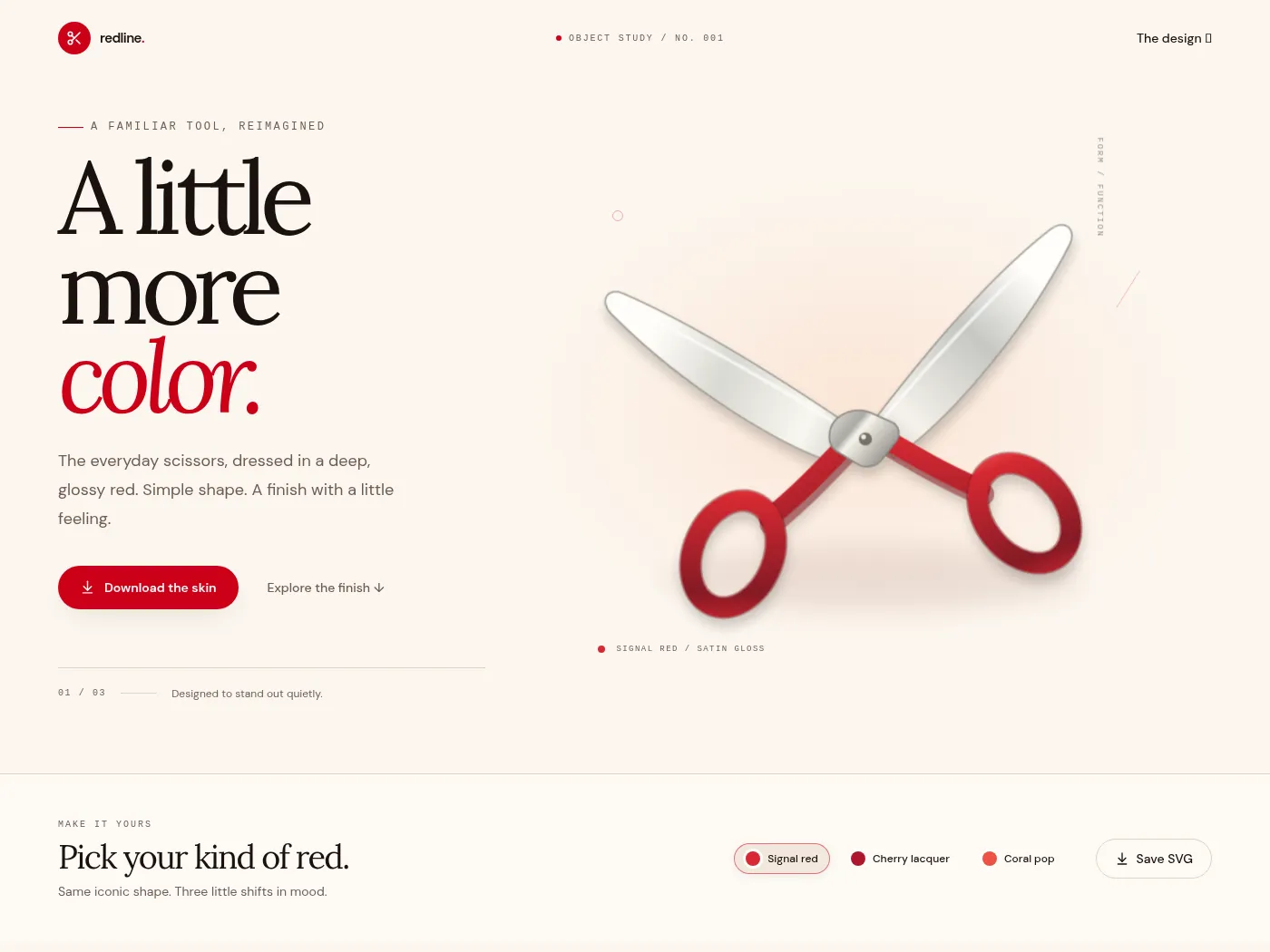 Red 3D Scissors Skin