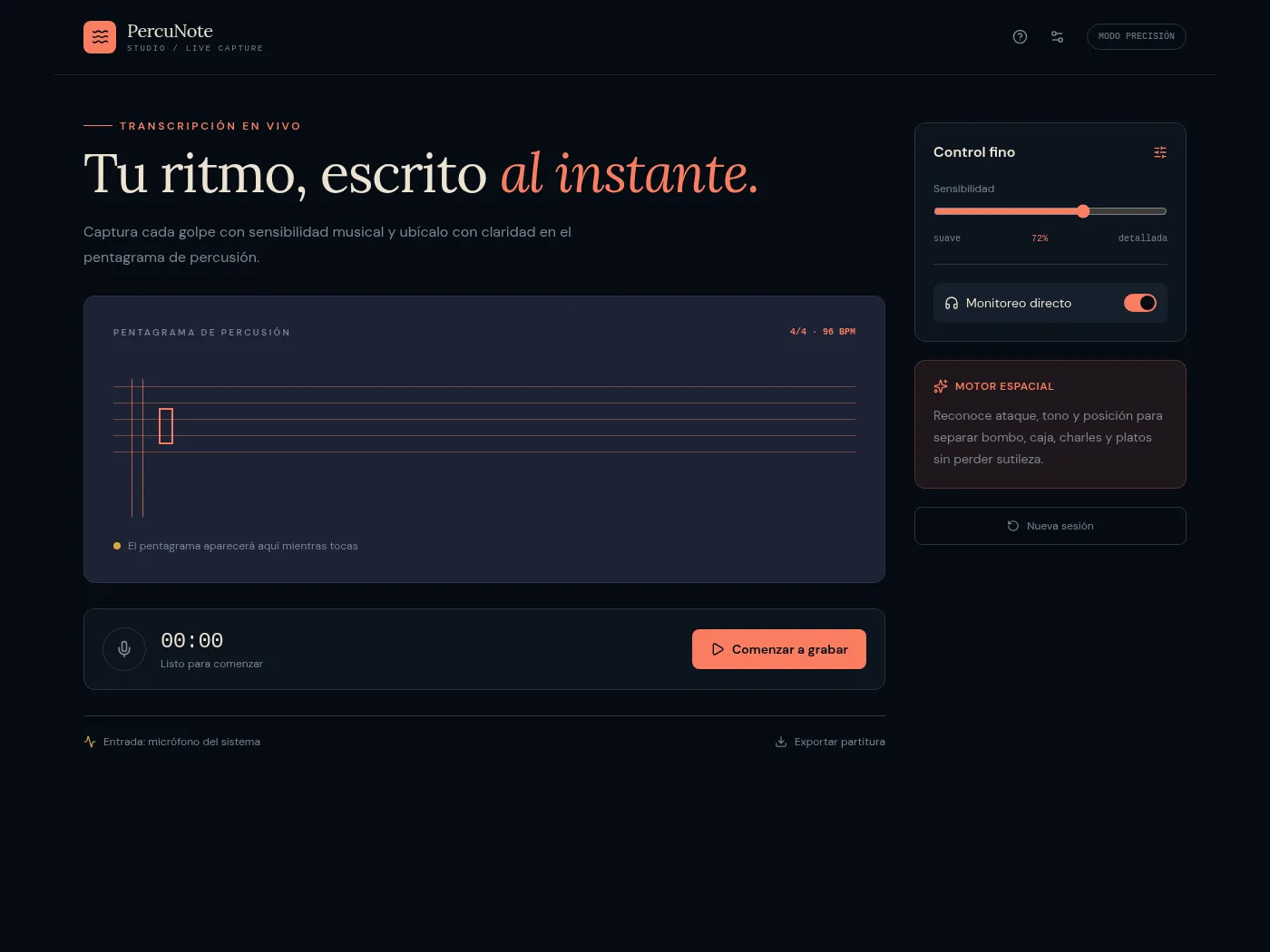 PercuNote Web Recorder