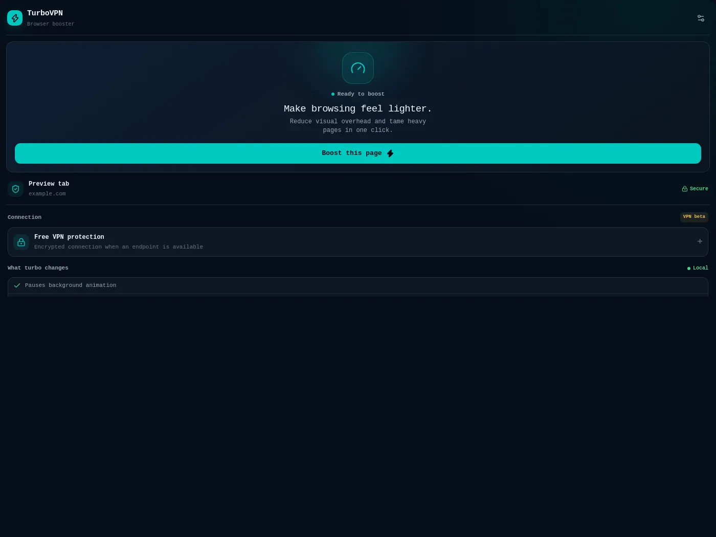 TurboVPN Browser Booster