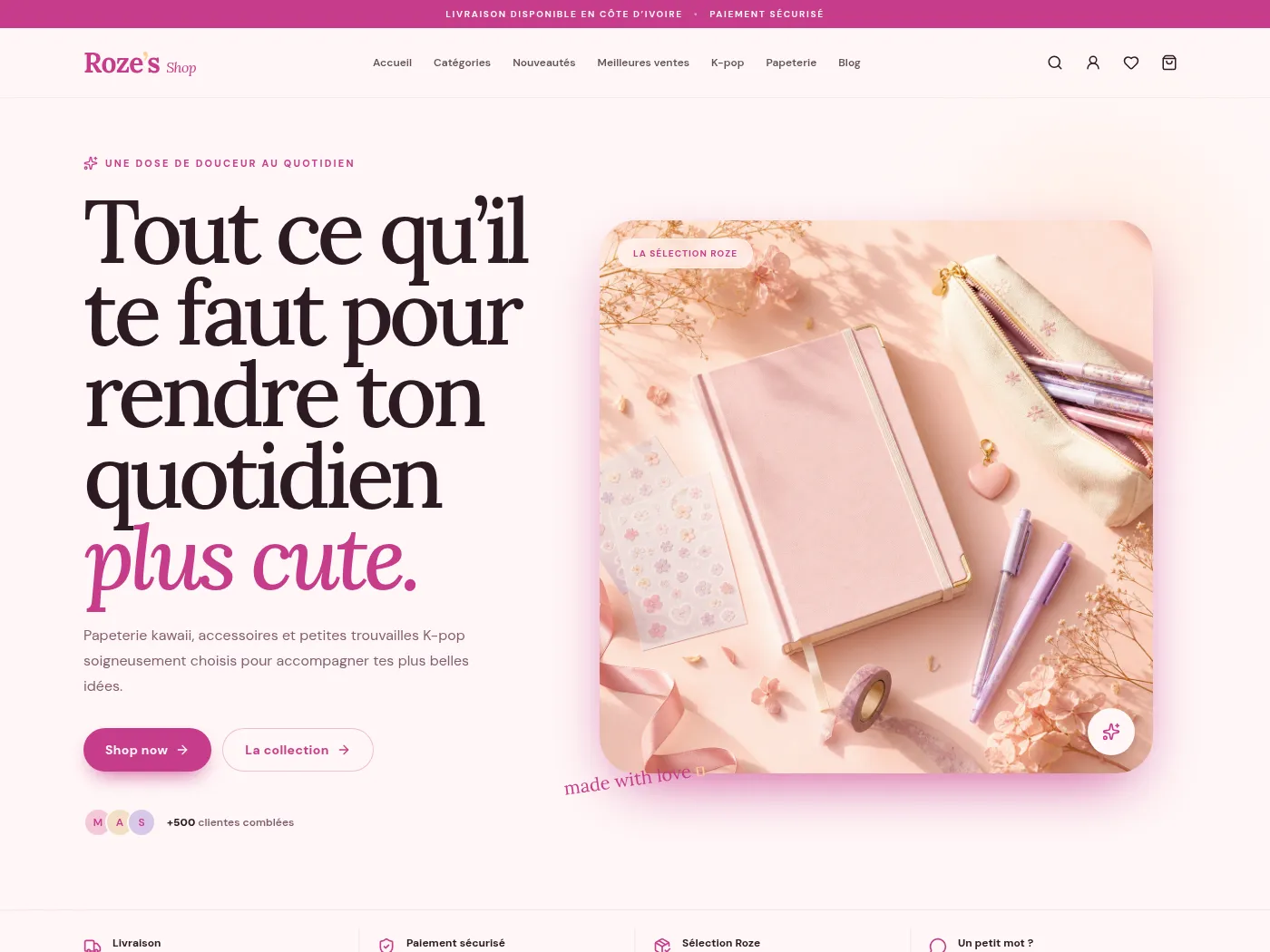 Roze’s Shop Homepage