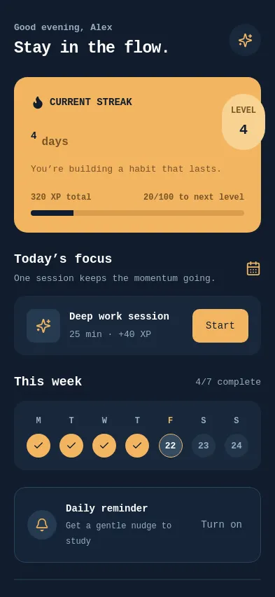 Study Streak Tracker