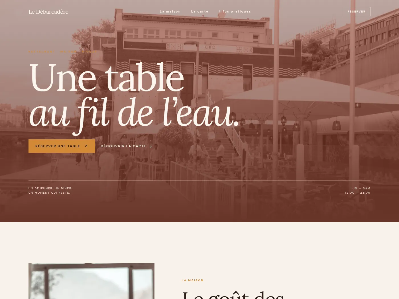 Le Débarcadère Website