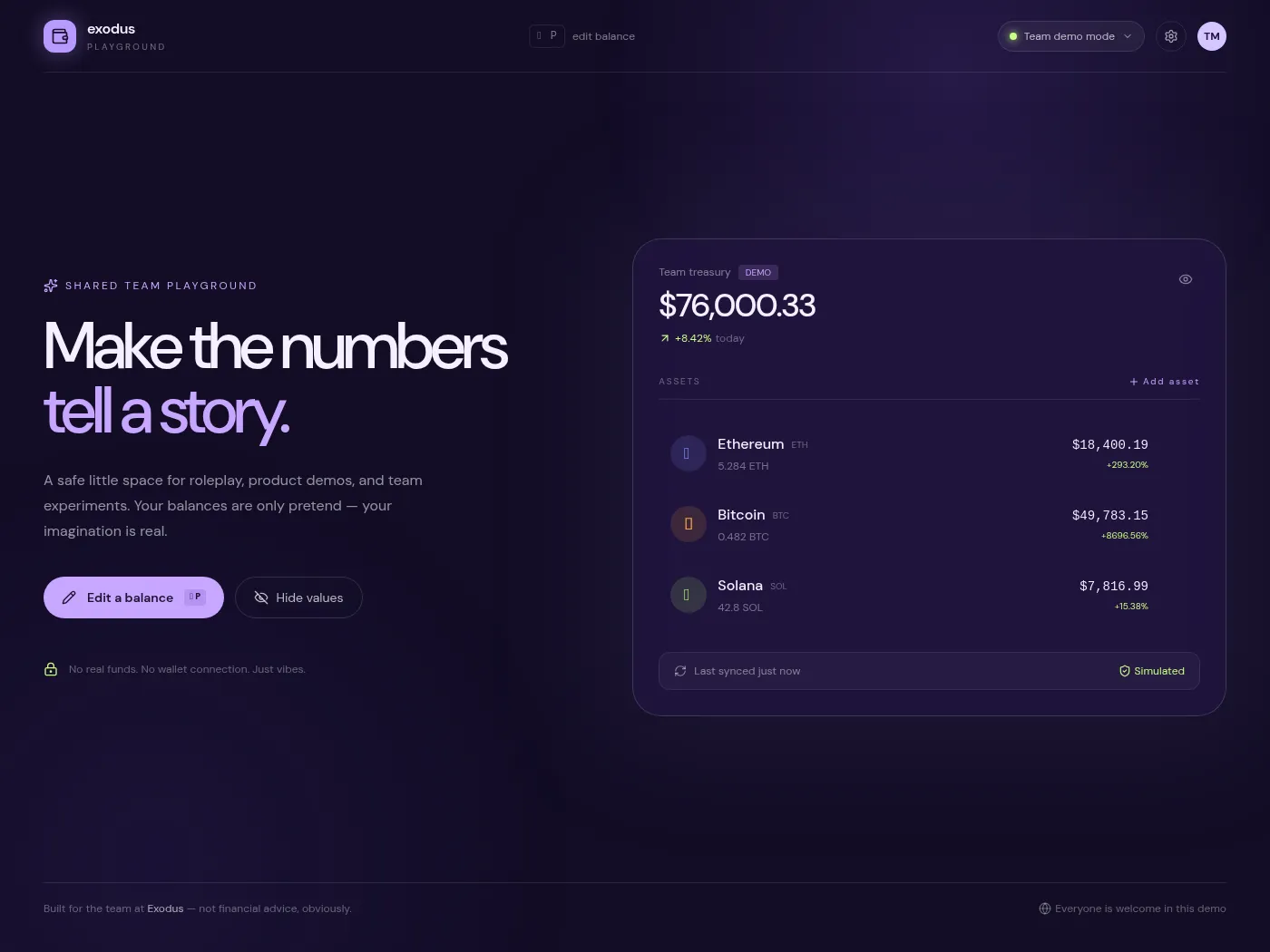 Exodus Wallet Playground