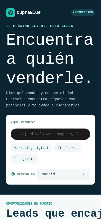 CupraBlue Client Finder