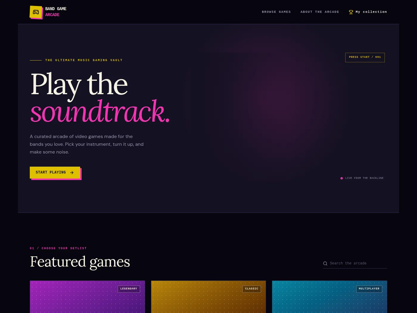 Band Game Arcade