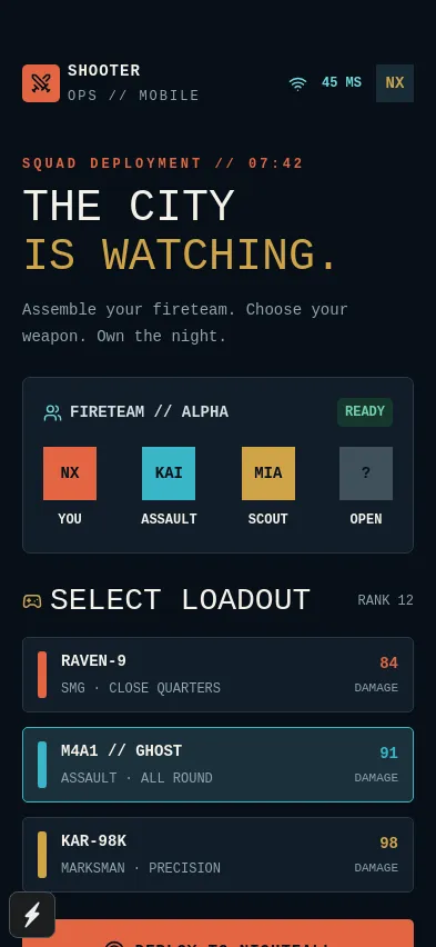 Mobile Shooter Ops