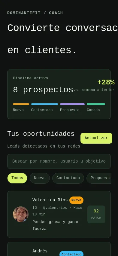 DominanteFit Coach App