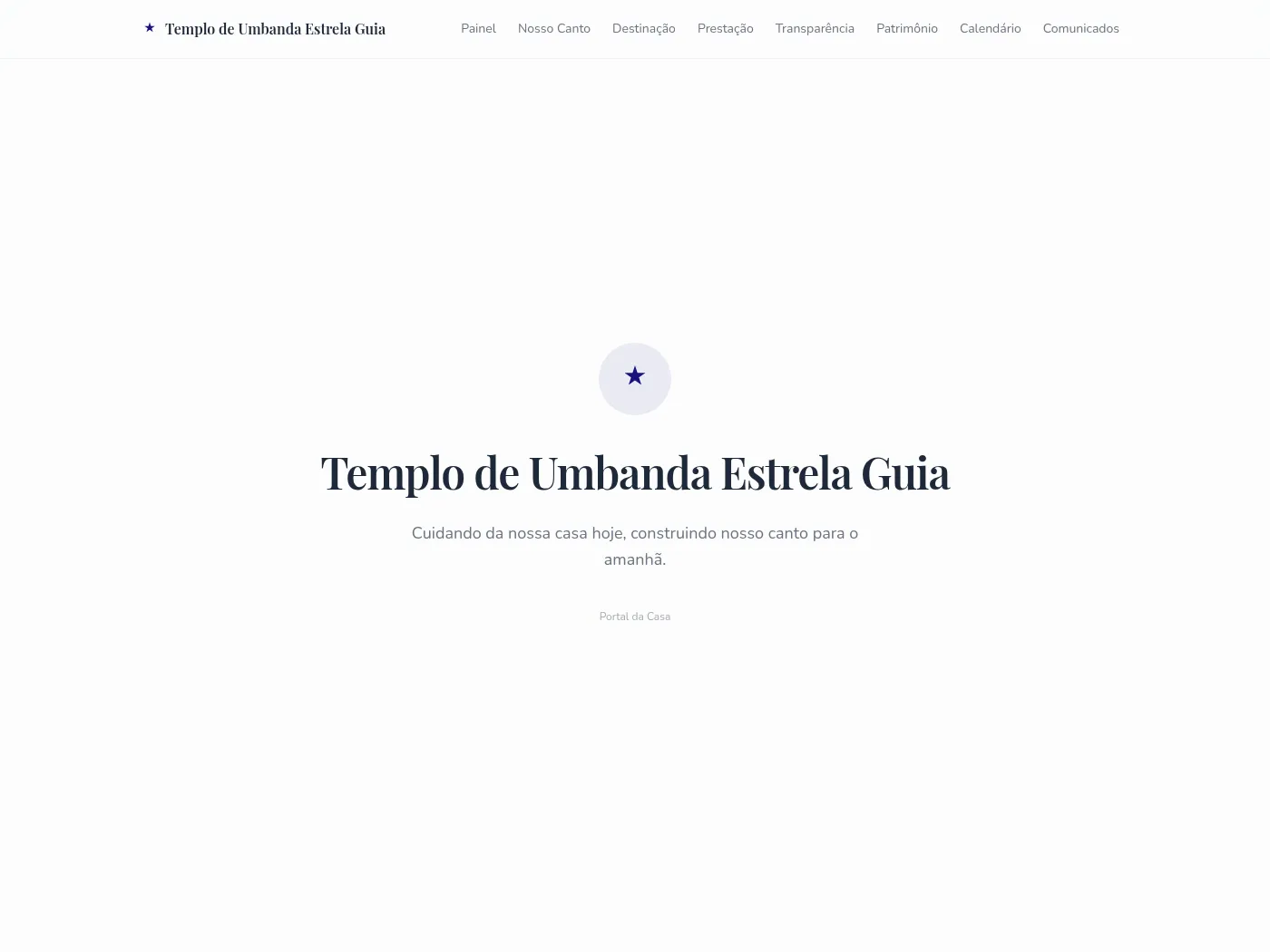 Portal da Casa Estrela Guia
