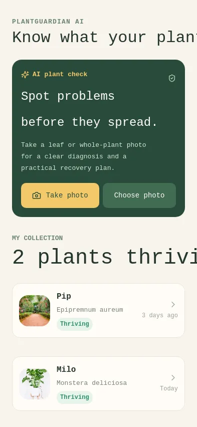 PlantGuardian AI