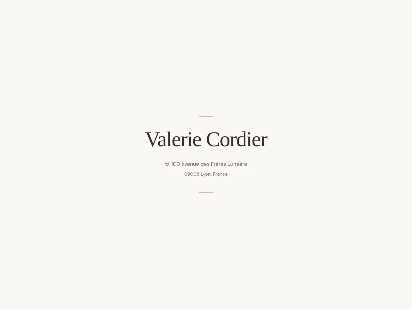 Valerie Cordier Info Page