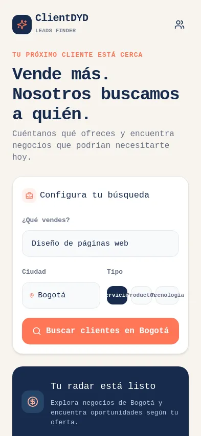 ClientDYD Leads Finder