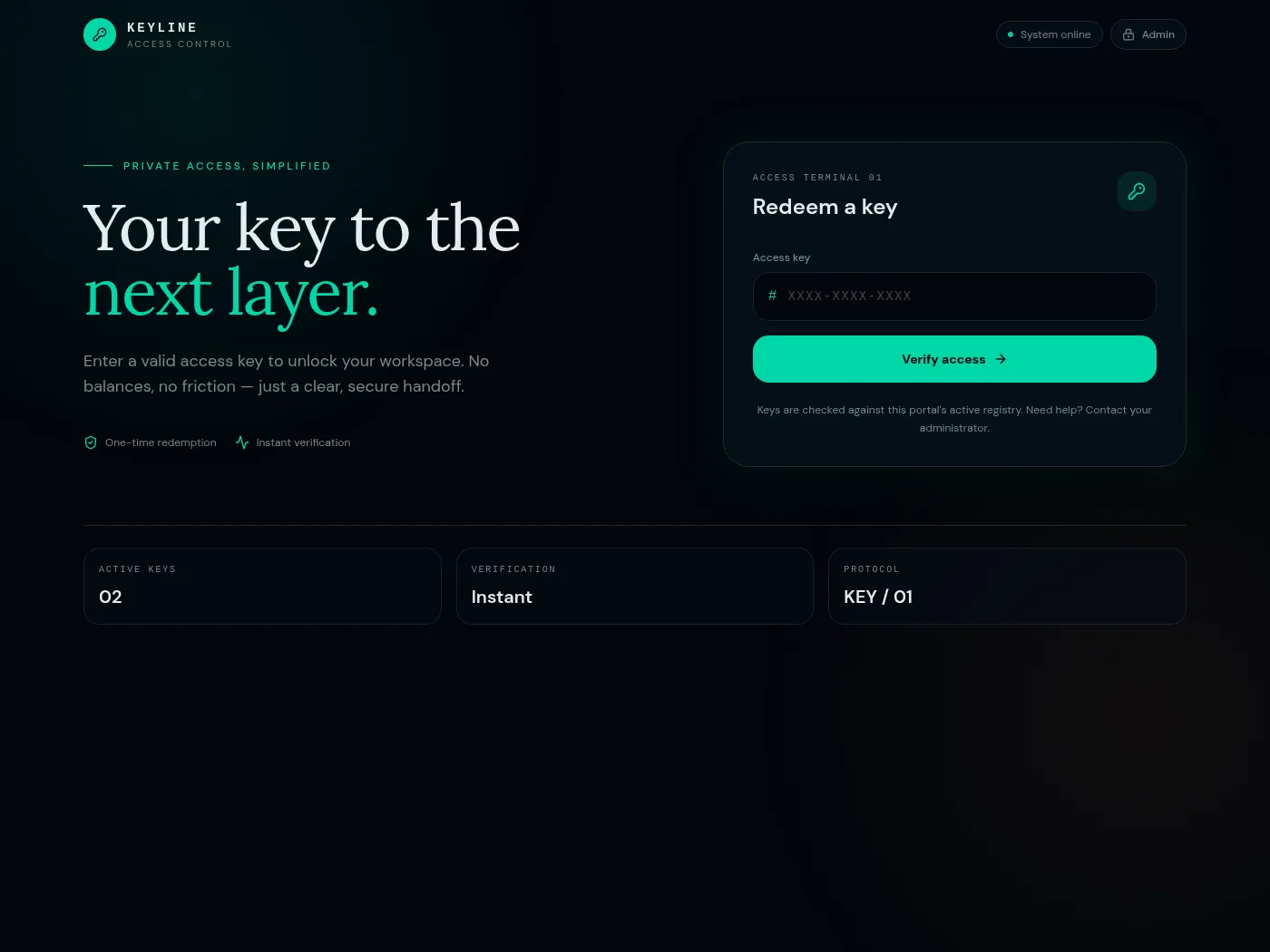Key Access Web Portal