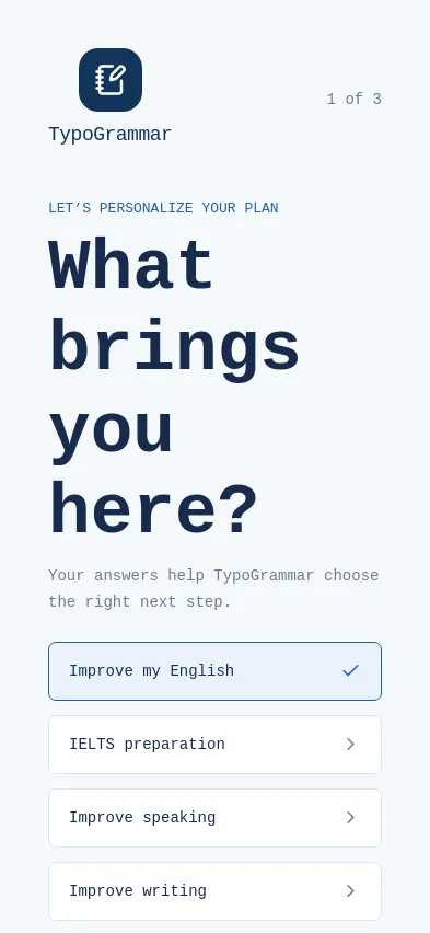 TypoGrammar AI English Tutor