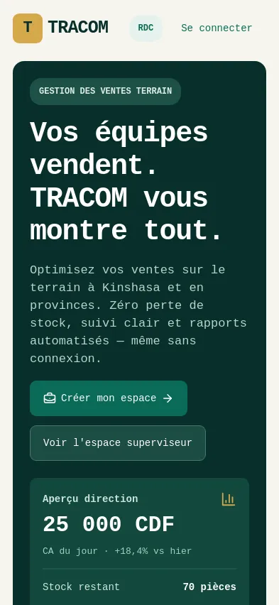 TRACOM Sales Tracker