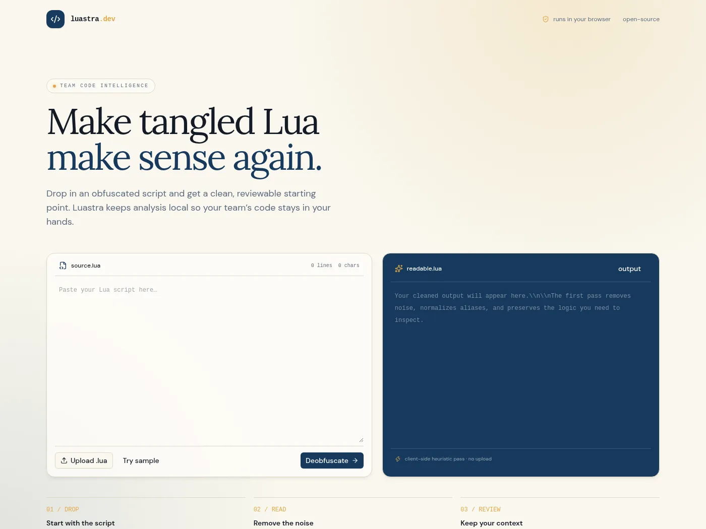 Lua Deobfuscator Web