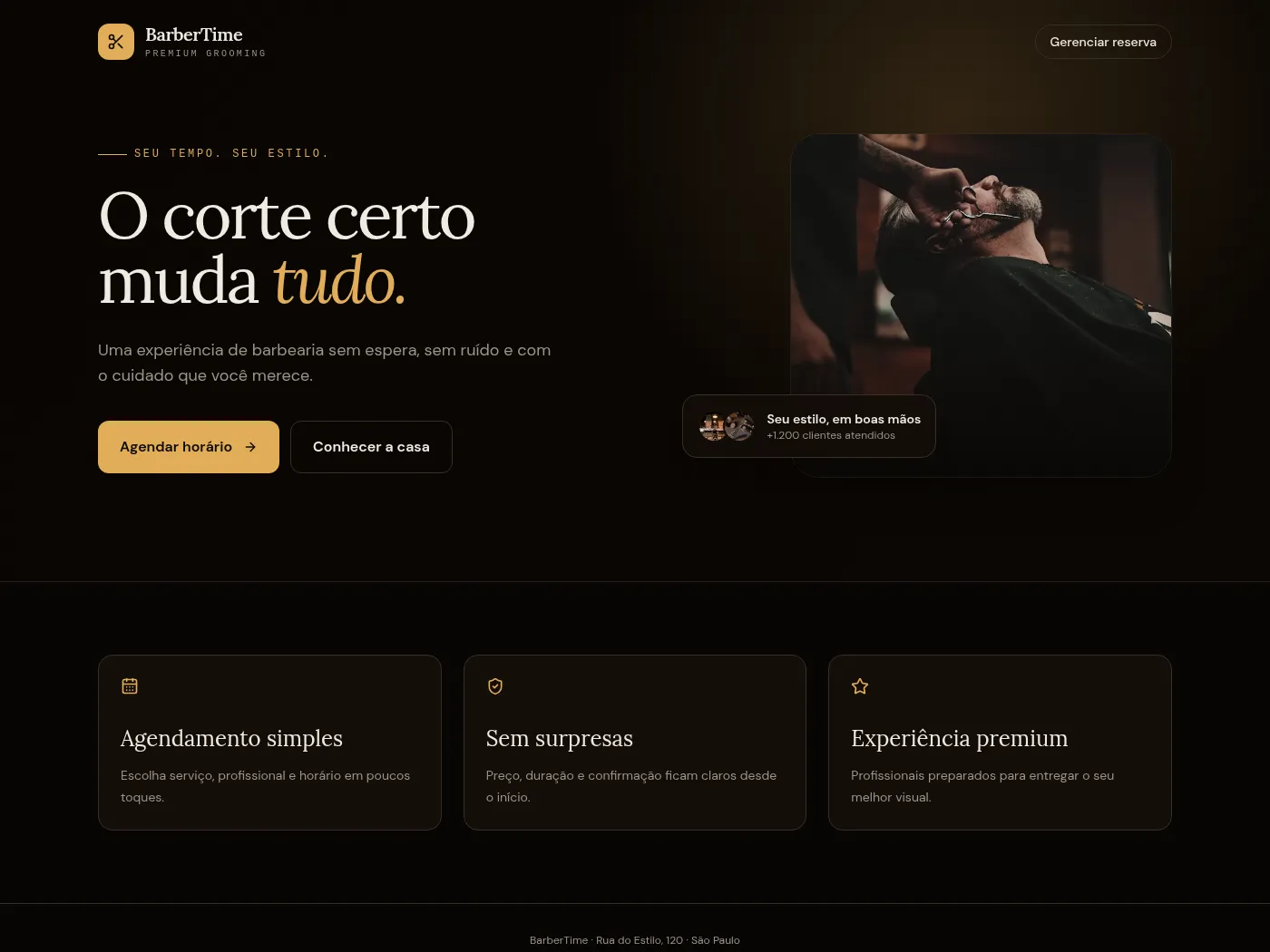 BarberTime Premium Booking