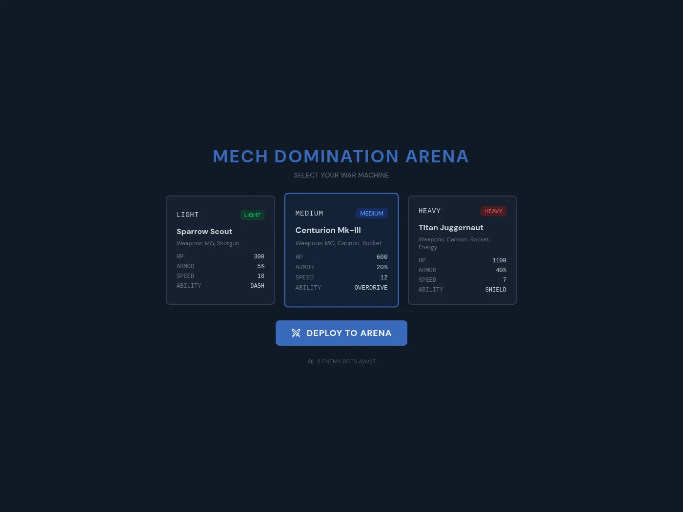 Mech Domination Arena