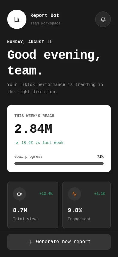 TikTok Report Bot