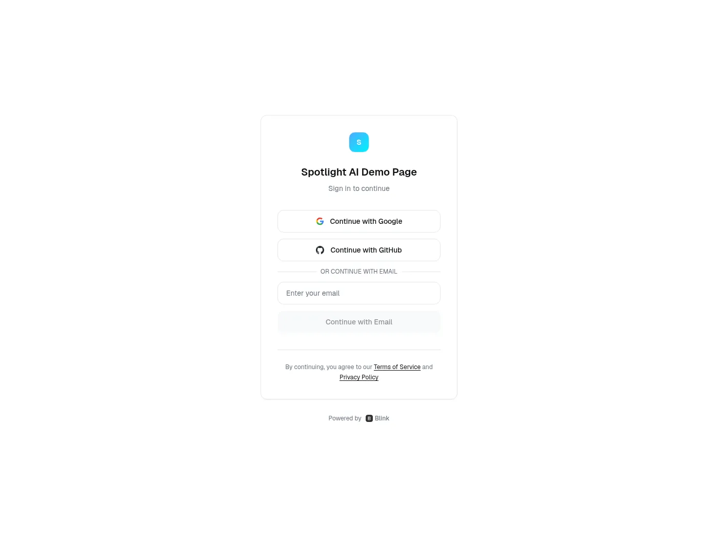 Spotlight AI Demo Page