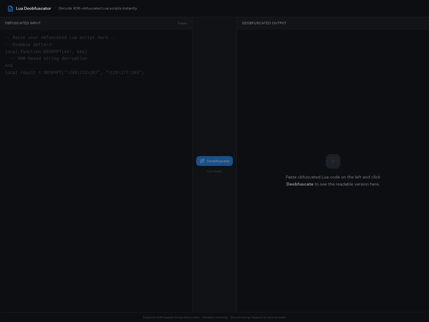 Lua Script Deobfuscator Web