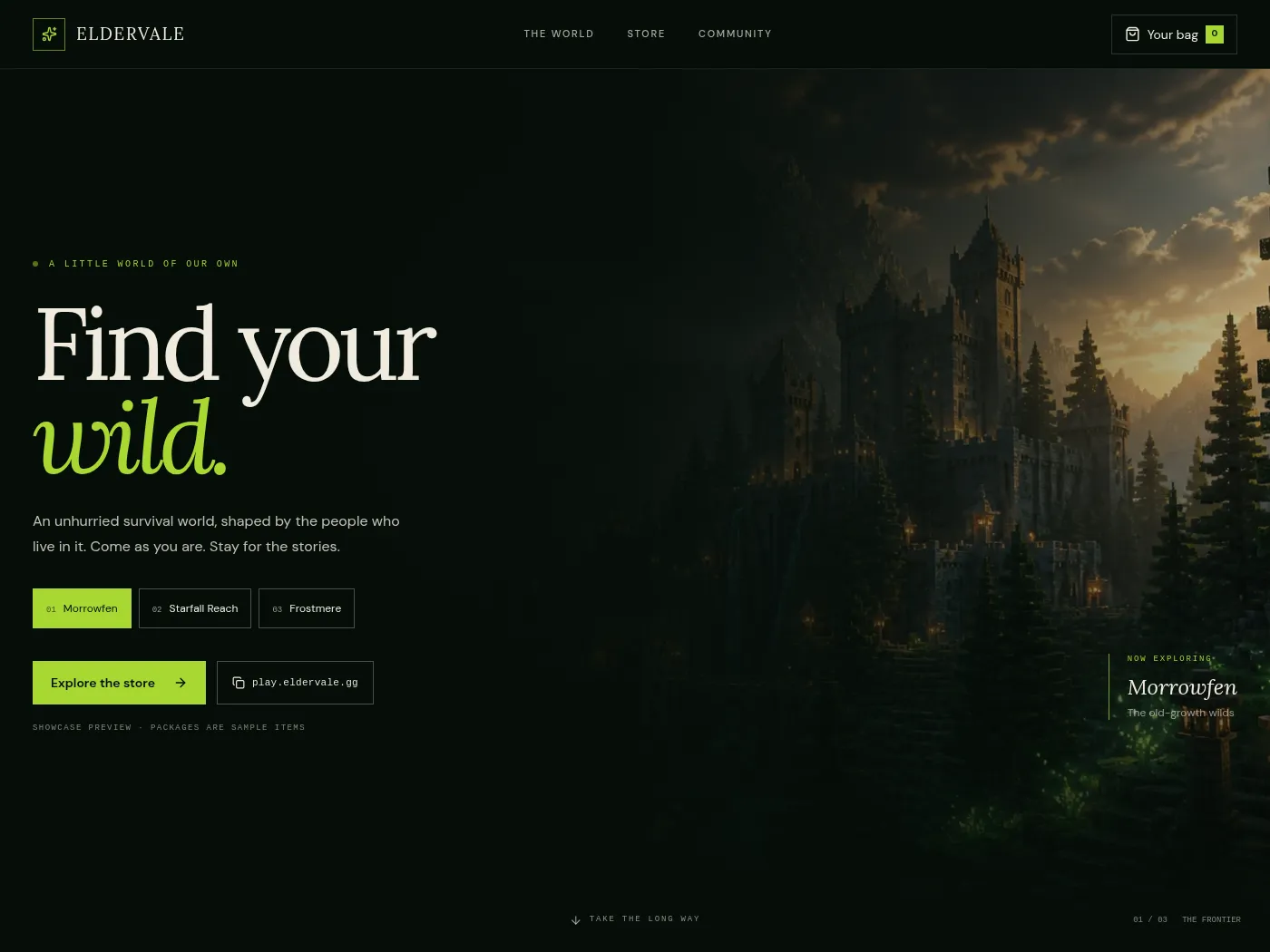 Tebex Showcase Site