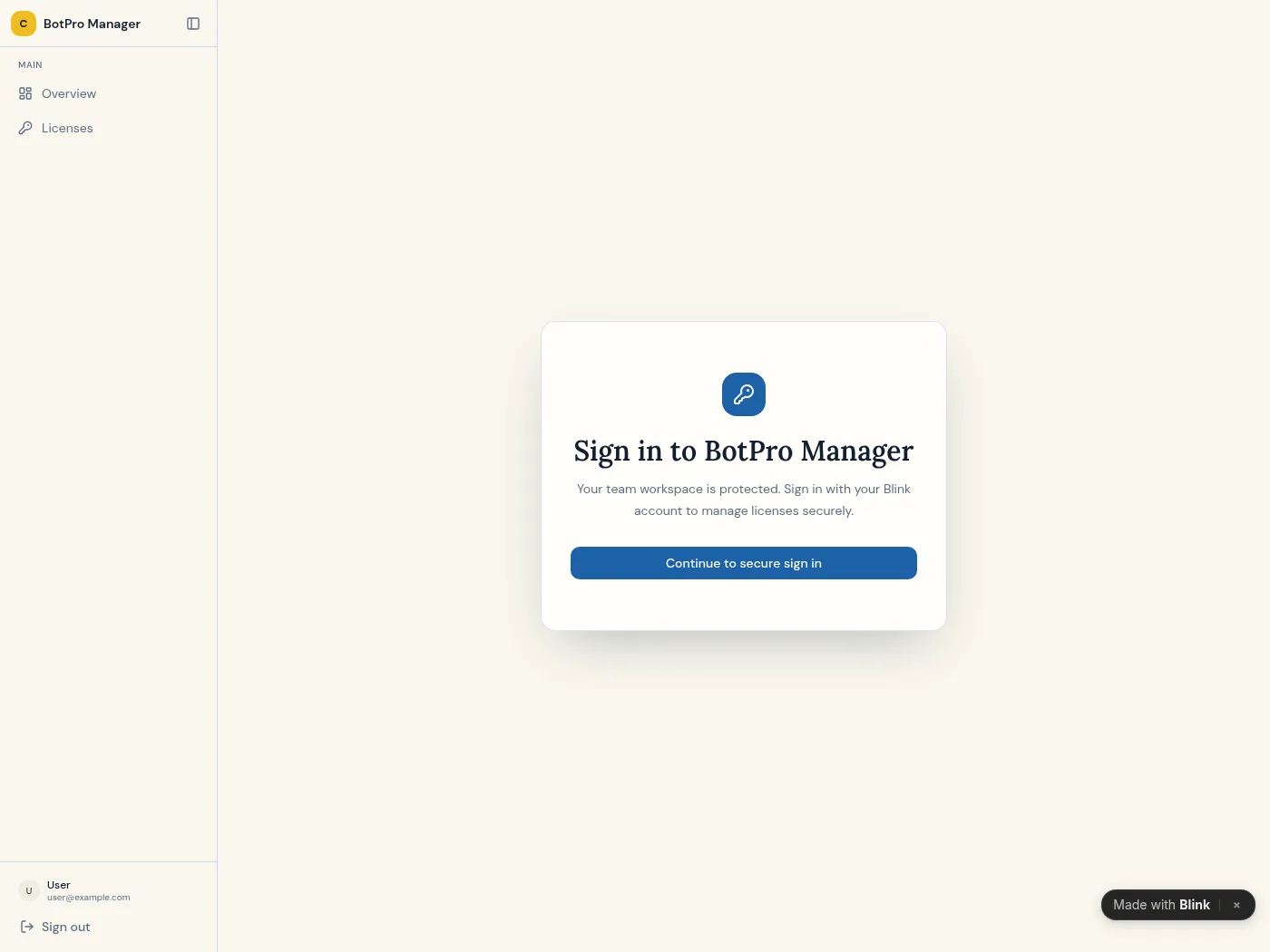 BotPro License Manager