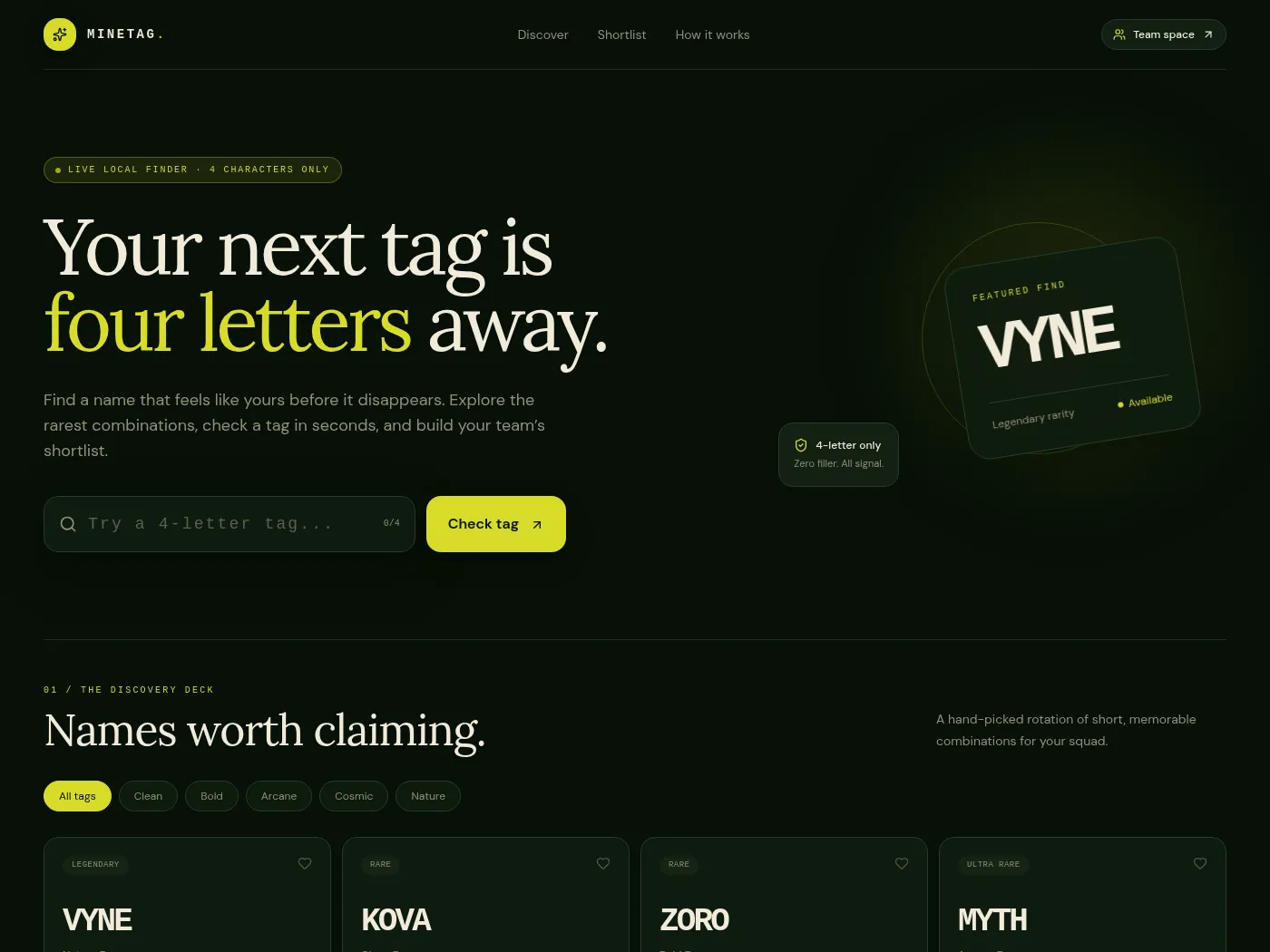 MineTag Finder