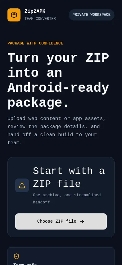 Zip2APK Converter