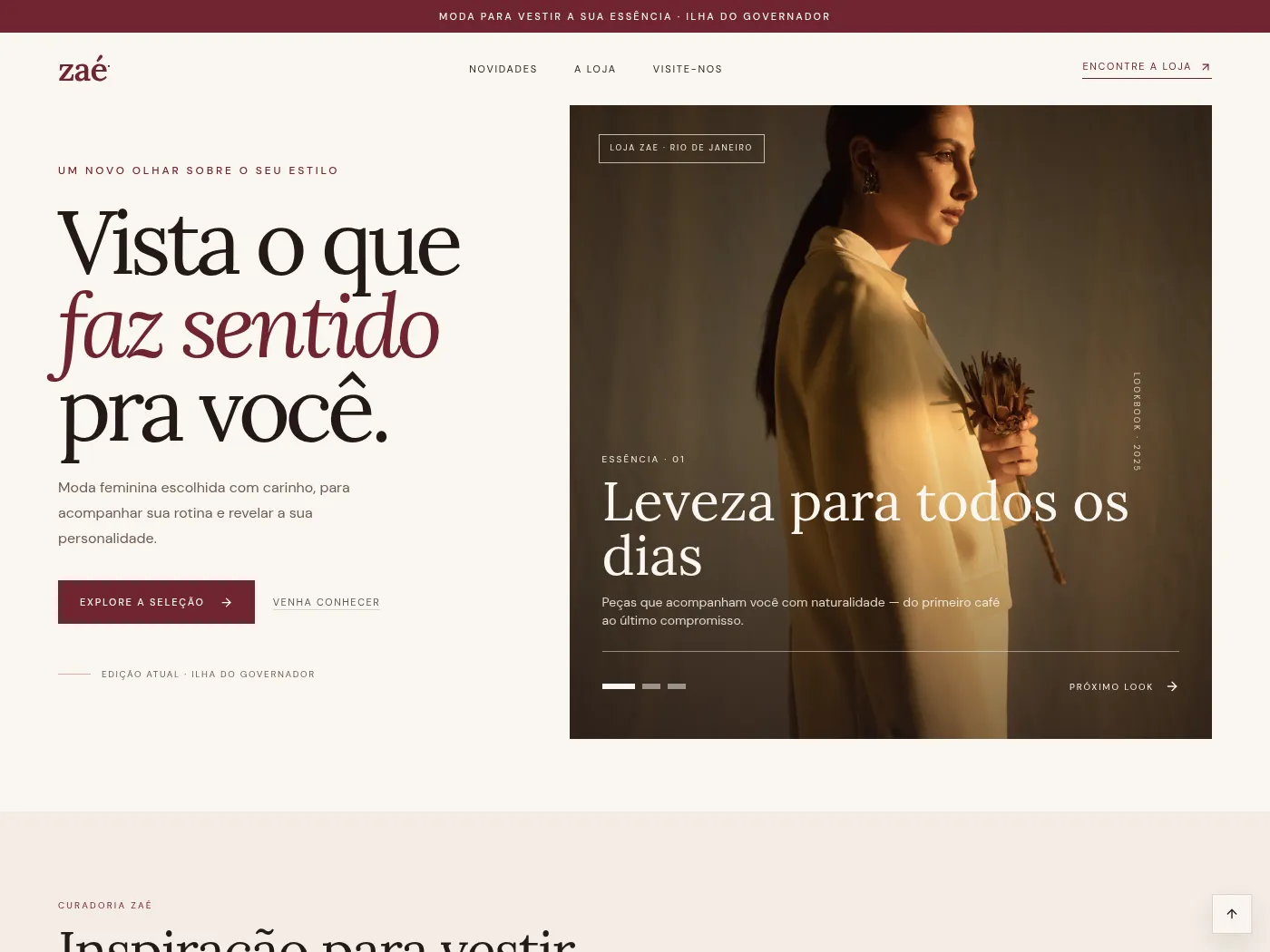 Loja Zae Fashion Site