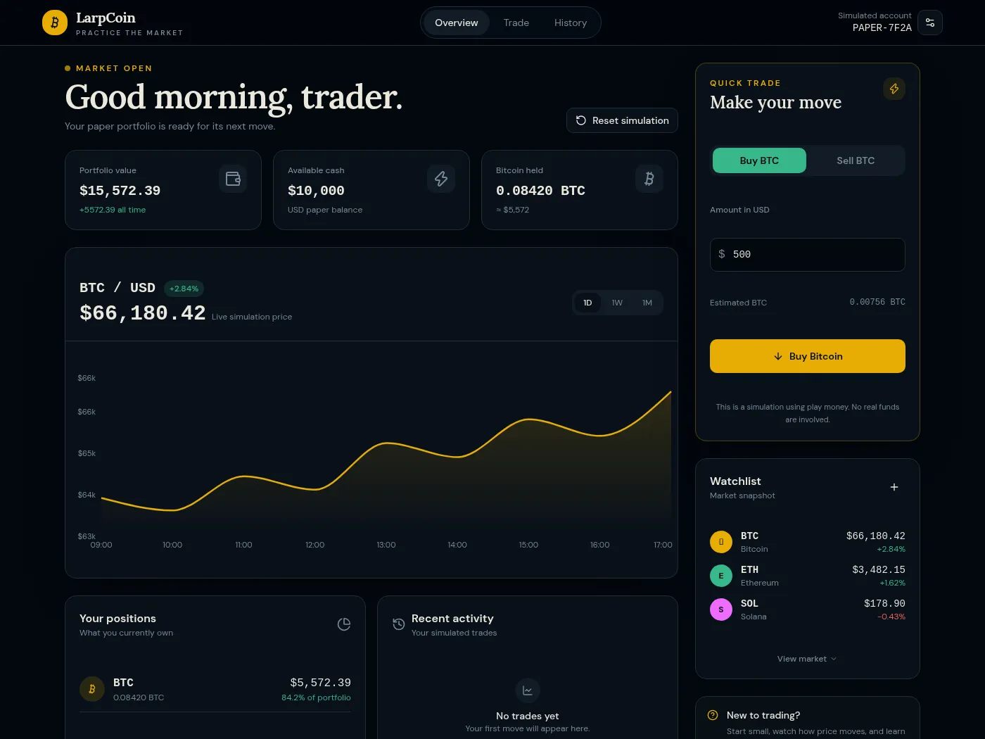 LarpCoin Simulator
