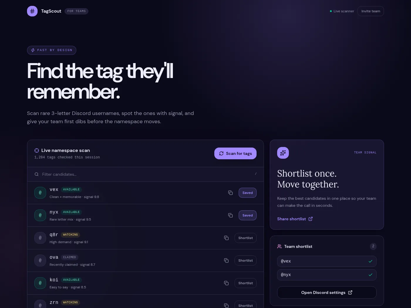 Discord Tag Finder